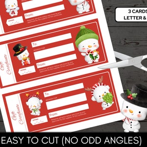 Printable Christmas Gift Certificate / Redeemable Voucher - Etsy
