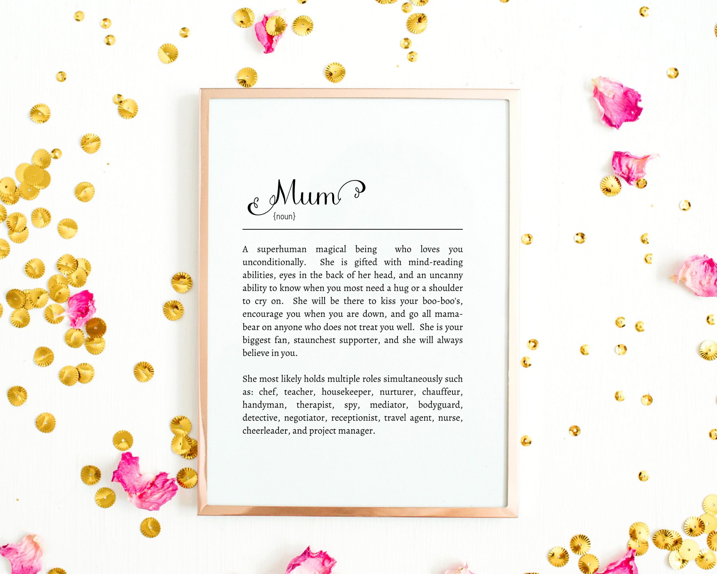 Mum Definition Print, Gift for Mum, First Time Mom Gift, Mom Gift From ...