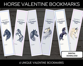 Horse Bookmarks Printable - Etsy