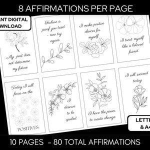 Positive Affirmation Card Deck, Vision Board Printables, Manifesting ...