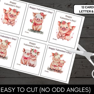 Funny Cute Pig Valentine Cards - Letter & A4 - Etsy