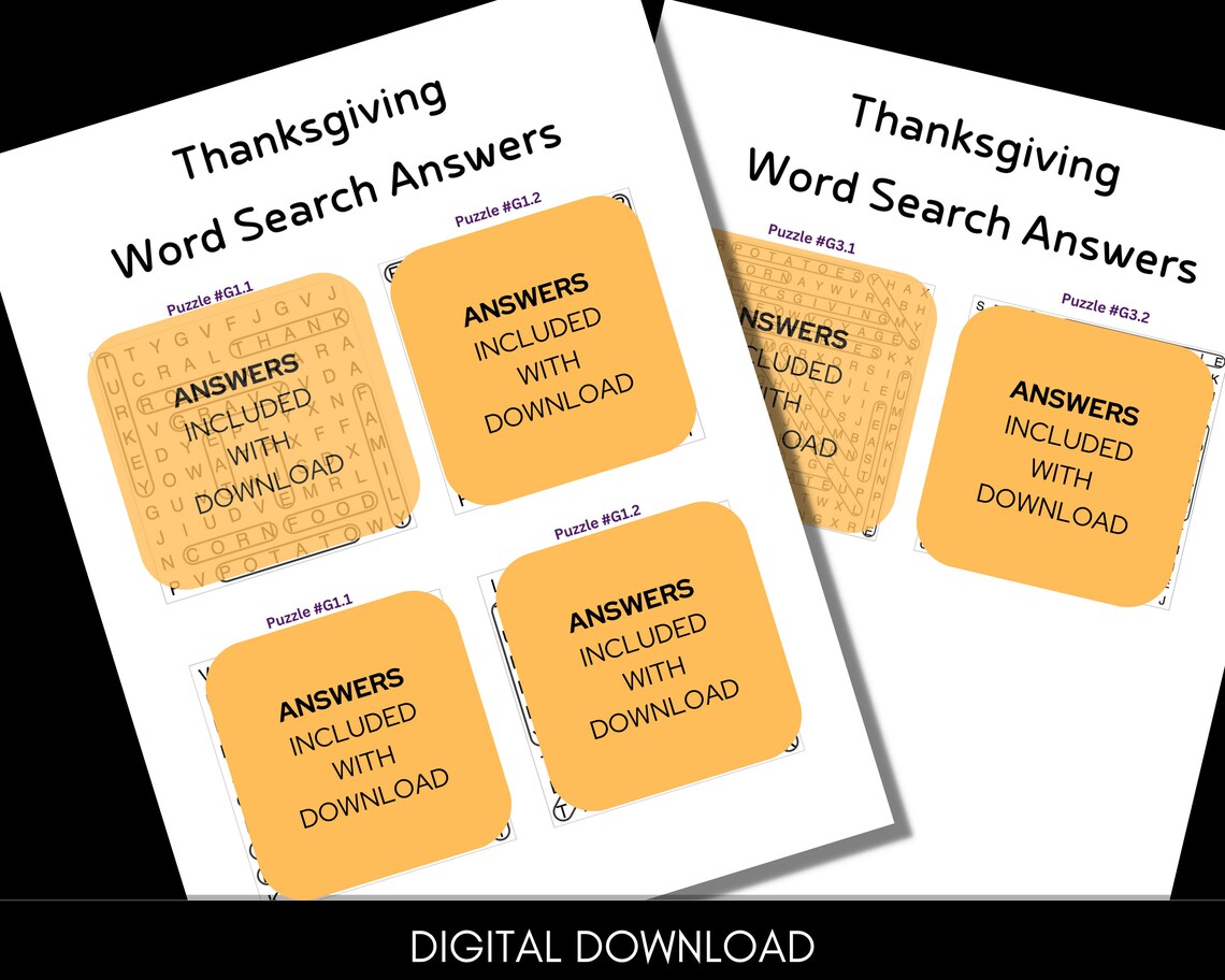 Thanksgiving Word Search Printable Games, Friendsgiving Games ...