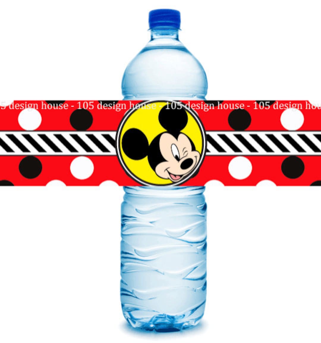 INSTANT DOWNLOAD Mickey Mouse Water Bottle Label Printable - Mickey ...