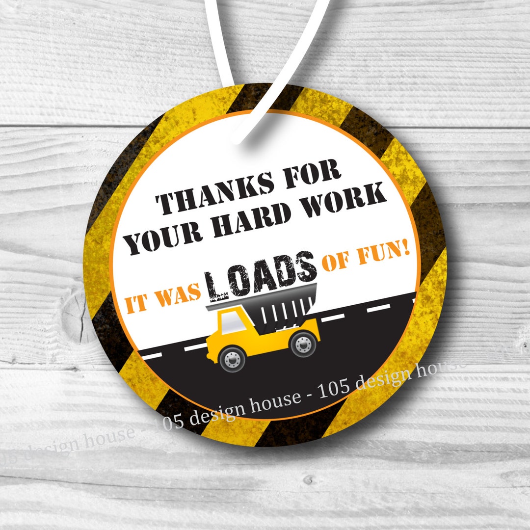 Construction Favor Tag Printable INSTANT DOWNLOAD - Construction Party ...