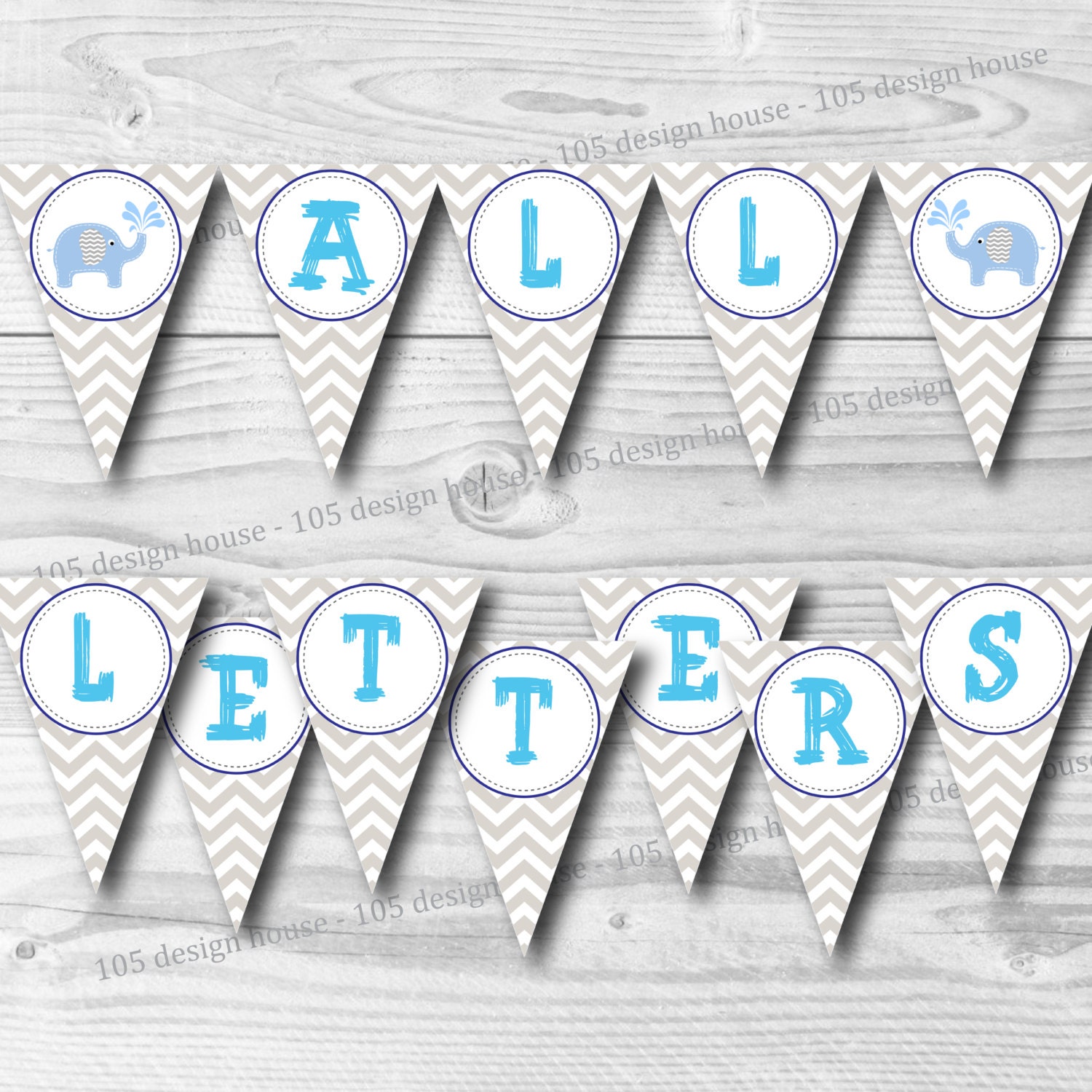 Rebecca Chevron Letters
