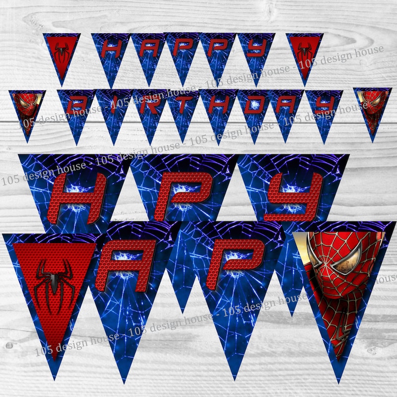 Spiderman Banners - Etsy