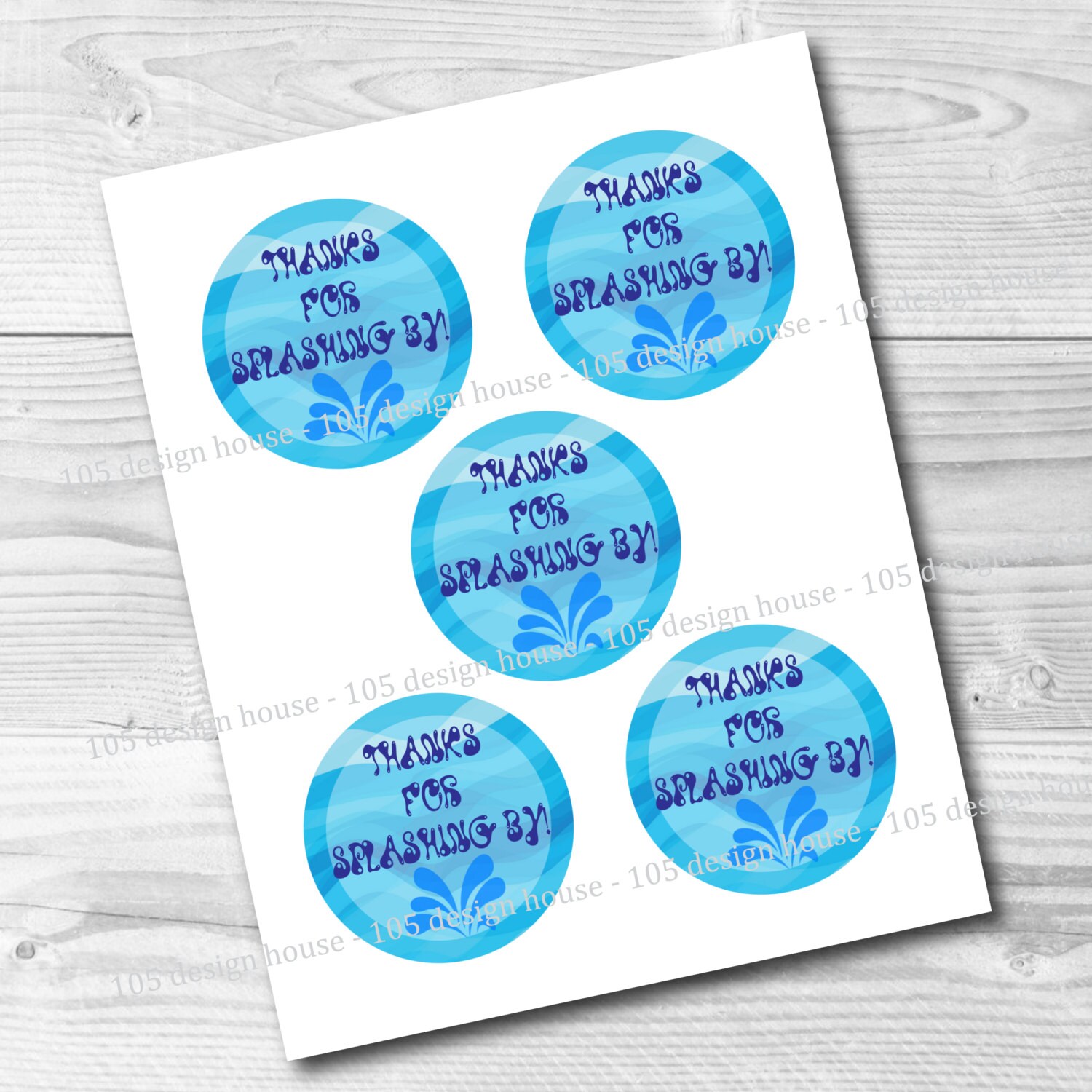 Pool Party Favor Tag Printable 3 Inch Favor Tags Pool Party - Etsy