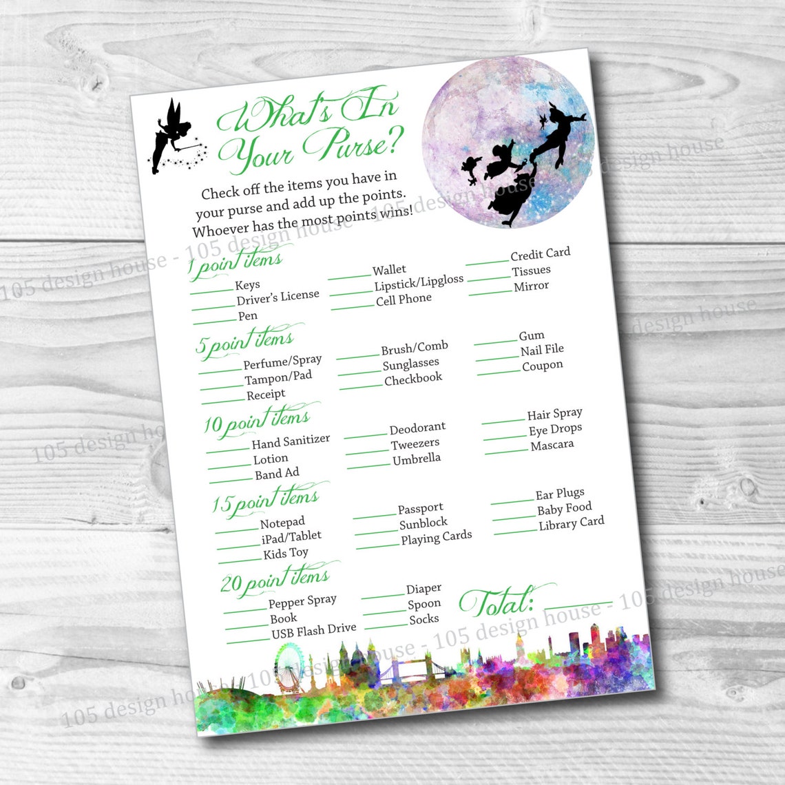 INSTANT DOWNLOAD Peter Pan Baby Shower Game Printable Peter - Etsy