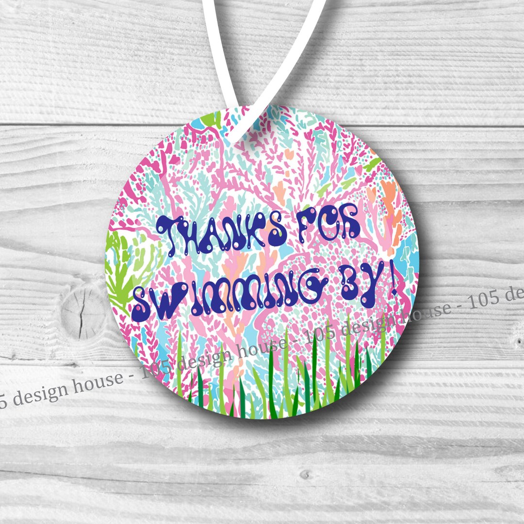 INSTANT DOWNLOAD Pool Party Favor Tag Printable - Under the Sea, Pool ...