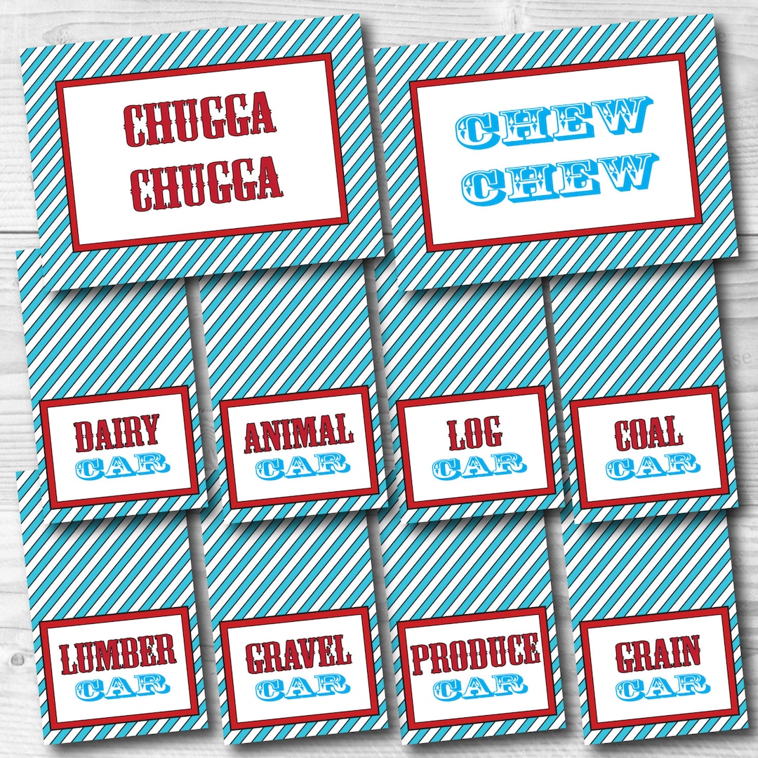 Thomas the Train Inspired Food Labels Printable INSTANT DOWNLOAD ...