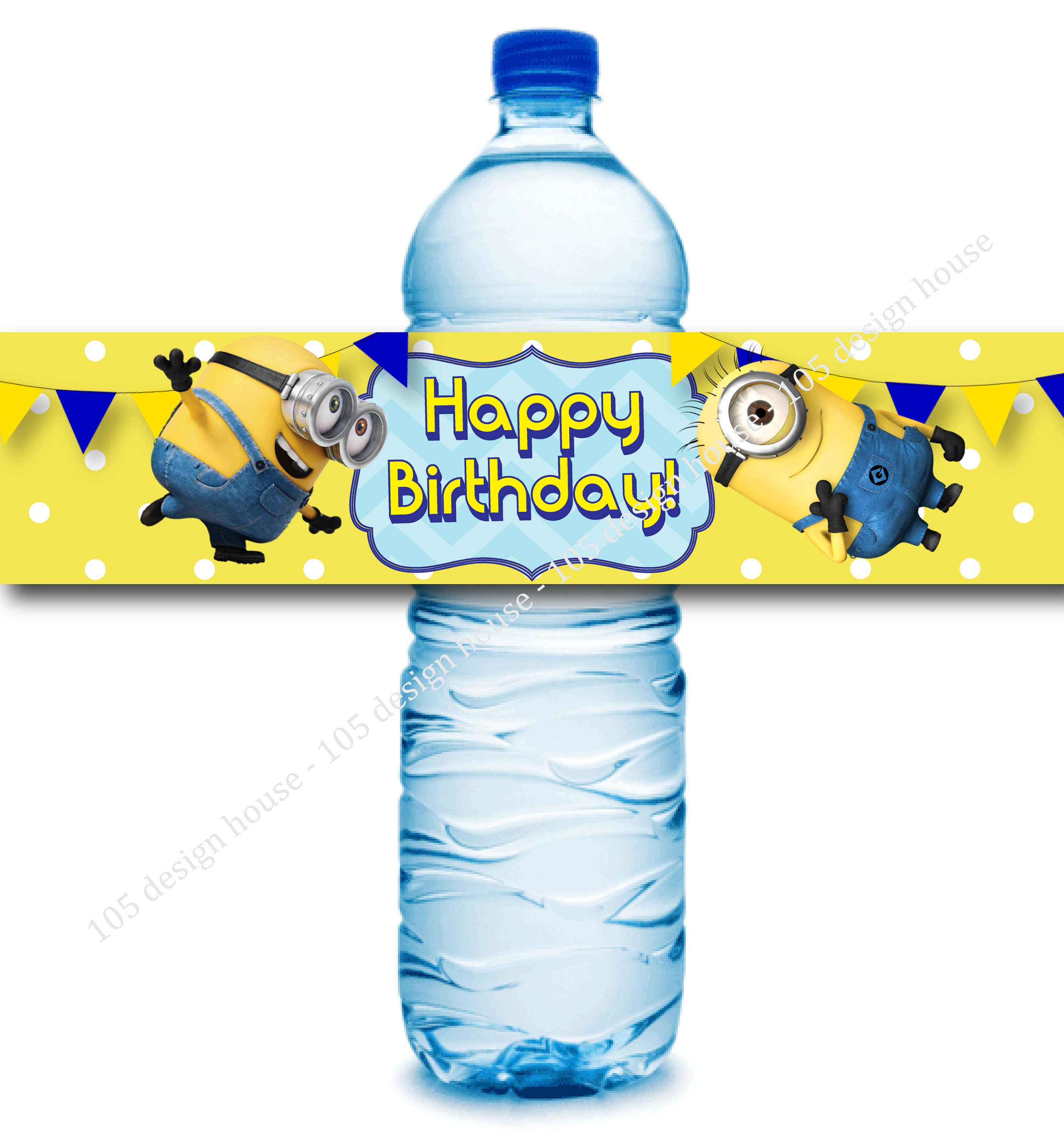 Minion Water Bottle Label Printable INSTANT DOWNLOAD Minion - Etsy