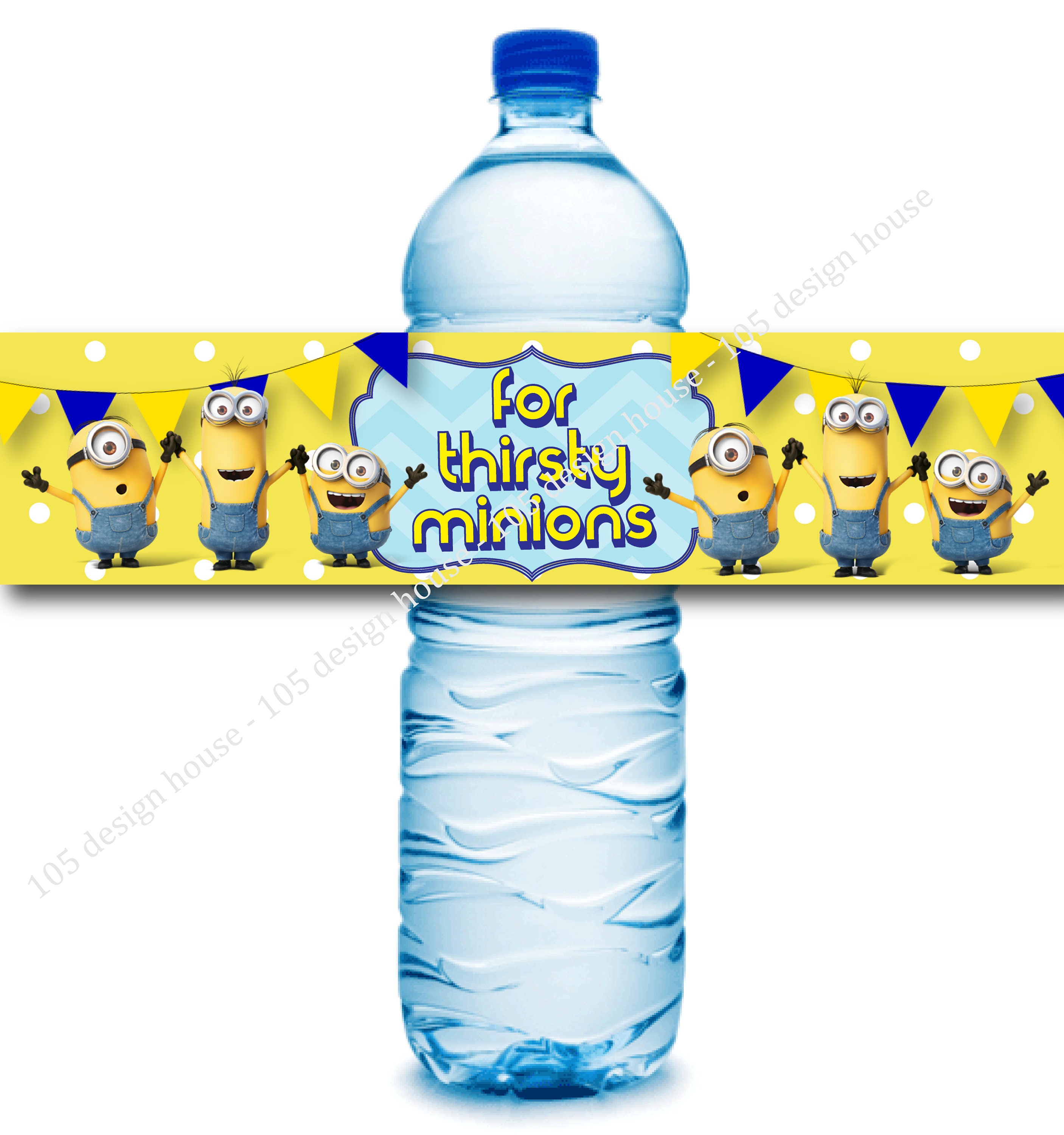 Minion Water Bottle Label Printable INSTANT DOWNLOAD Minion - Etsy