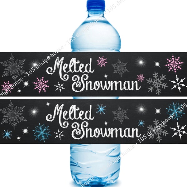 Melted Snowman Label - Etsy
