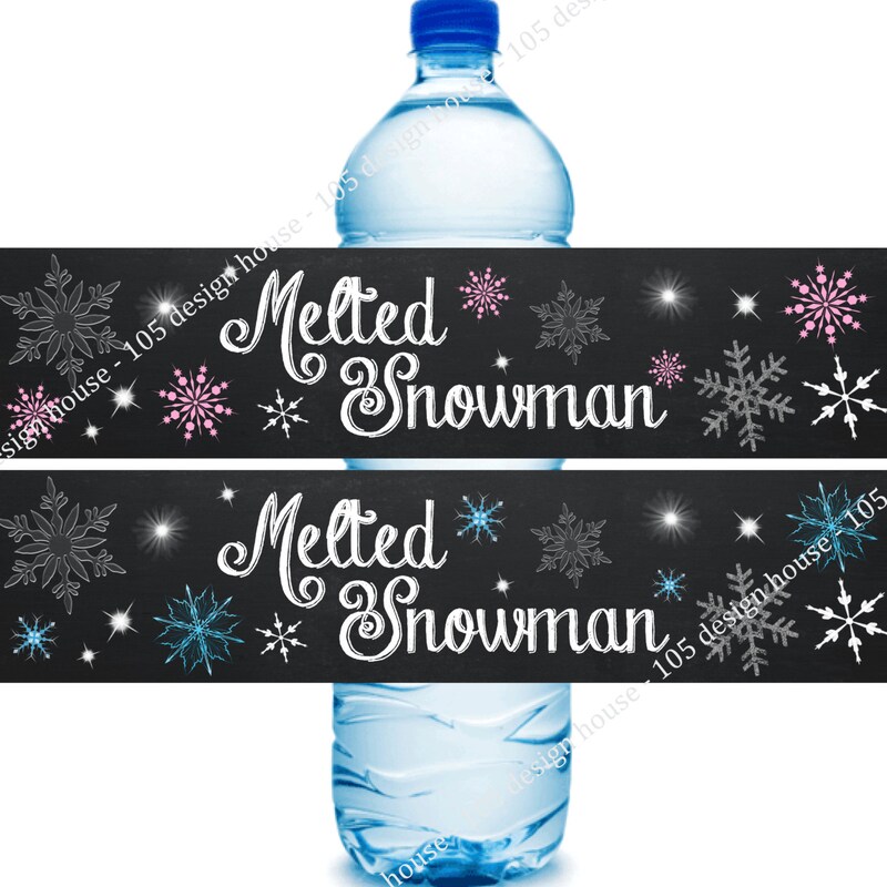 Melted Snowman Label - Etsy