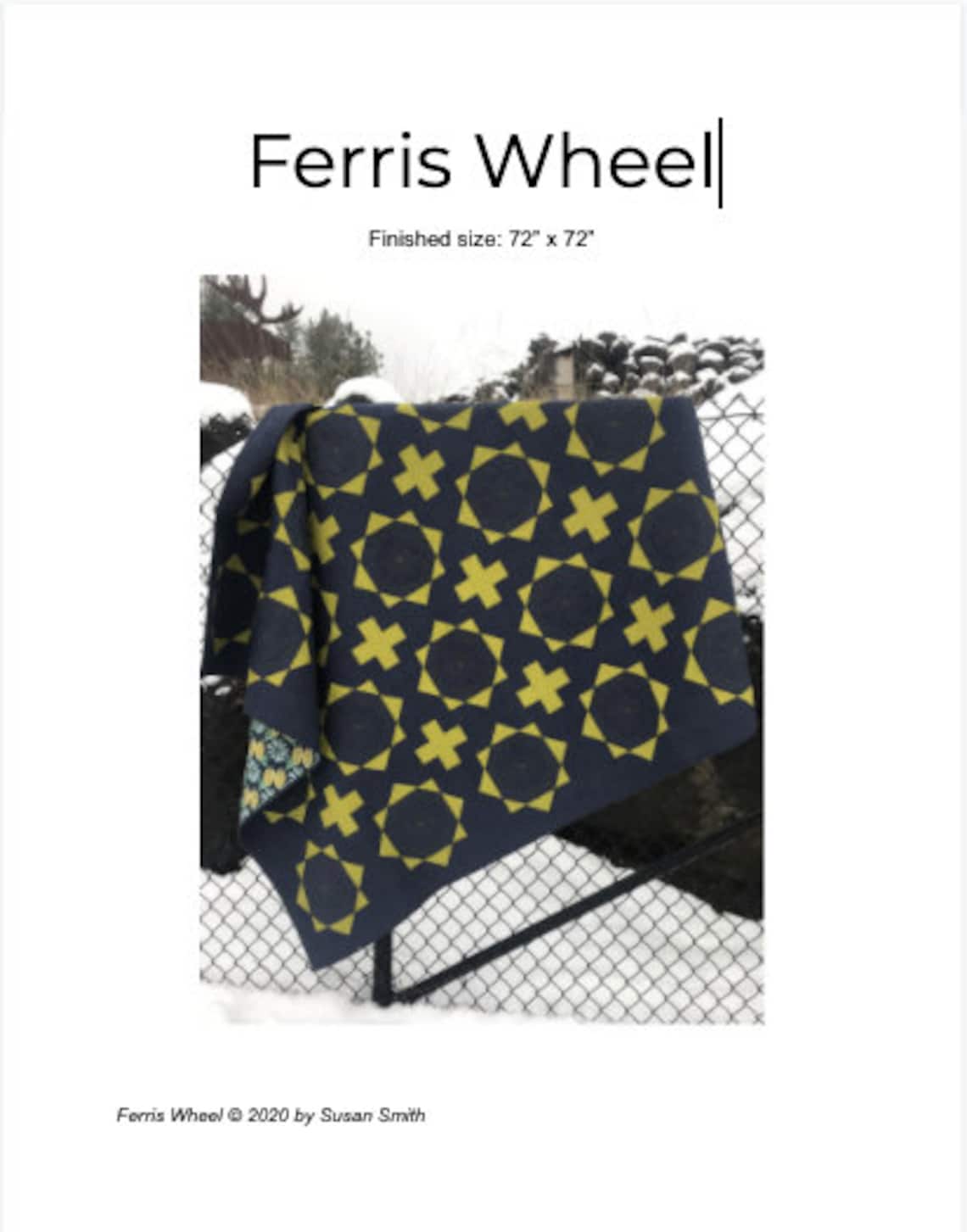Ferris Wheel PDF PATTERN / Classic 2-color Quilt Pattern / Modern ...