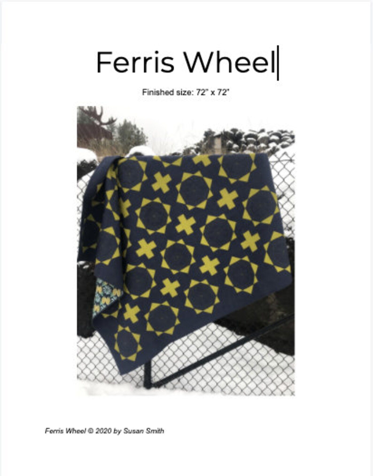 Ferris Wheel PDF PATTERN / Classic 2-color Quilt Pattern / Modern ...