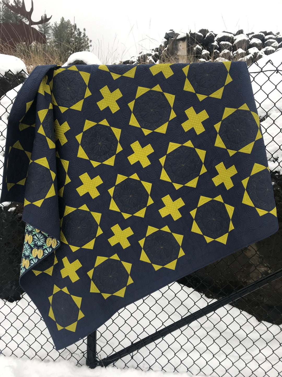 Ferris Wheel PDF PATTERN / Classic 2-color Quilt Pattern / Modern ...