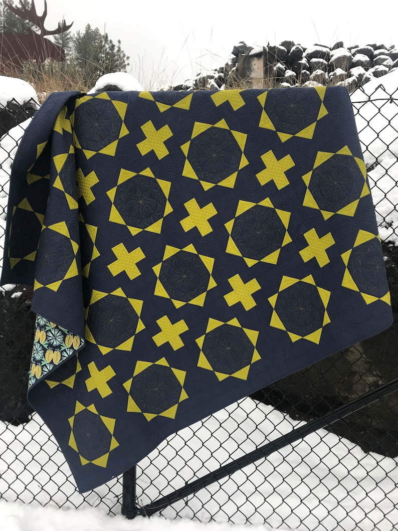 Ferris Wheel PDF PATTERN / Classic 2-color Quilt Pattern / Modern ...