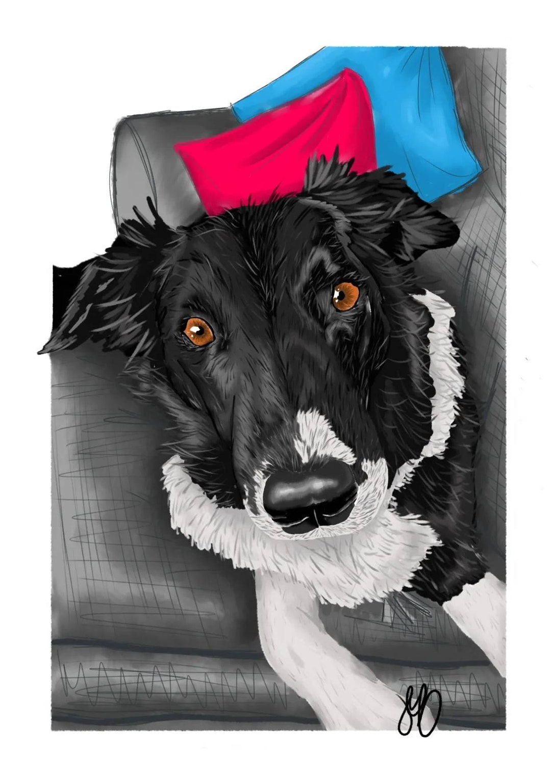 Hand Drawing of Your Pet! Hand Drawn / Digital File / Dog / Puppy / Cat ...