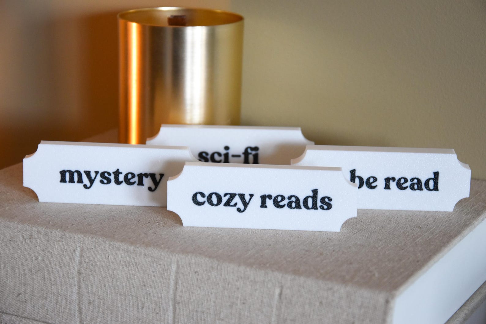 Bookshelf Labels- Home Library Organization Signs for Literary Genres ...