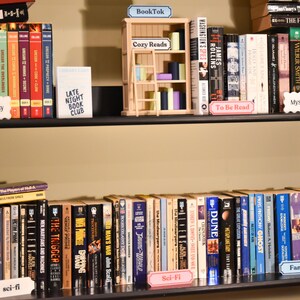 Fancy Bookshelf Labels- Home Library Organization Bookshelf Sections ...