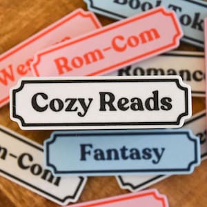 Fancy Bookshelf Labels- Home Library Organization Bookshelf Sections ...