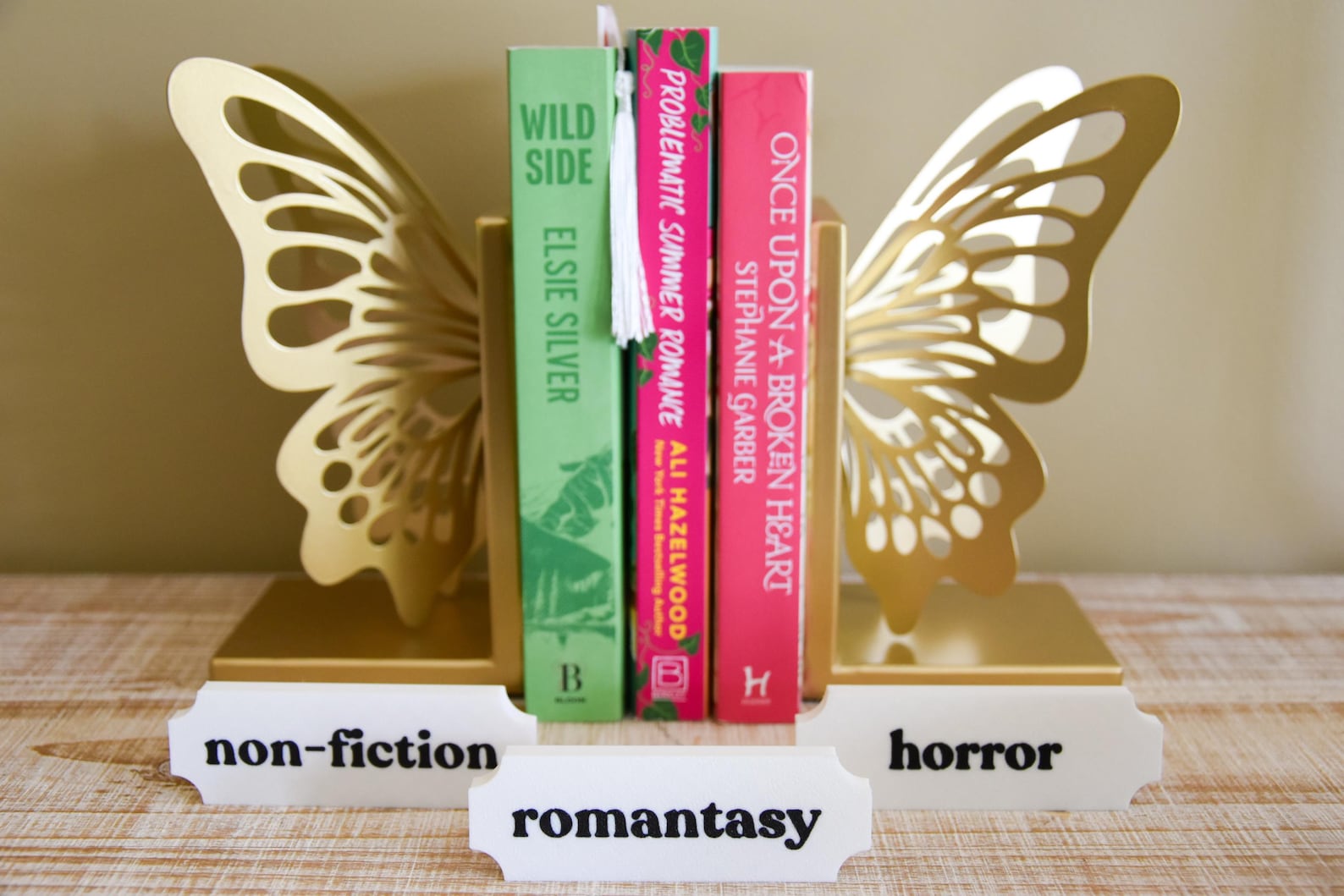Bookshelf Labels- Home Library Organization Signs for Literary Genres ...