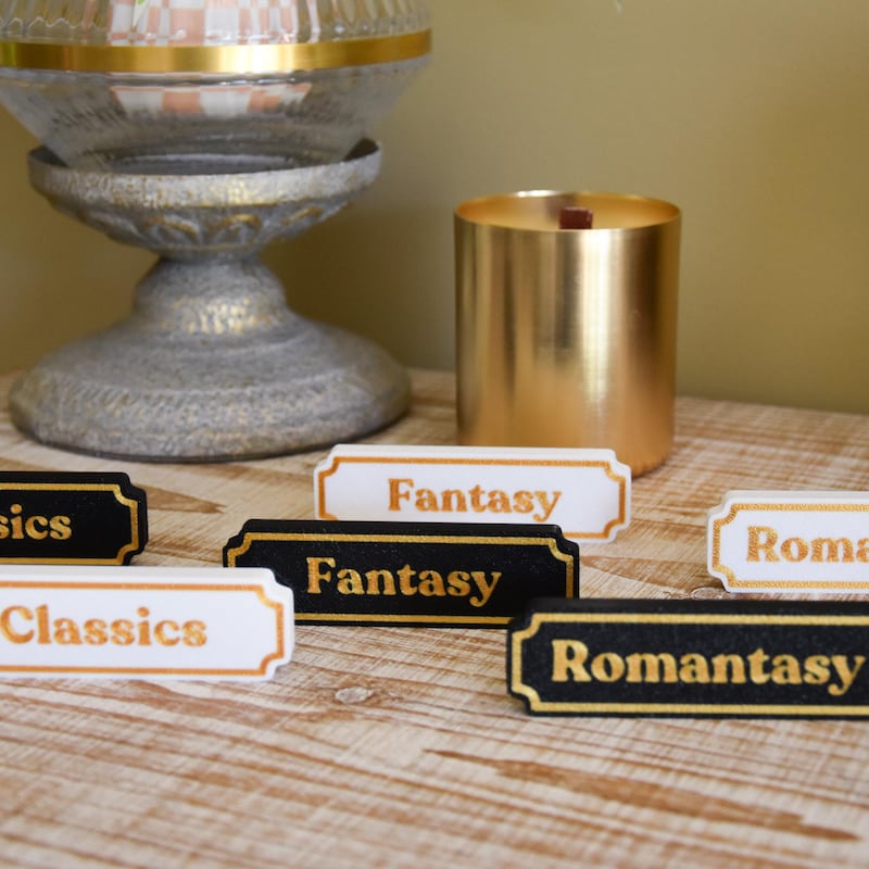 Bookshelf Labels Small - Etsy