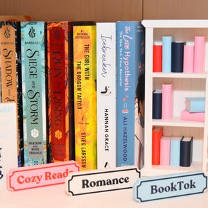 Fancy Bookshelf Labels- Home Library Organization Bookshelf Sections ...