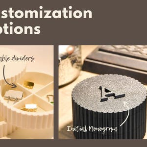 Fluted Jewelry Organizer Box- Pastel Swivel Stacked Ribbed Box Cute ...