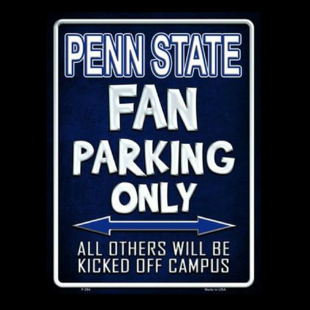 Penn State Nittany Lions Fan Parking Only Novelty Metal Parking Sign - Etsy