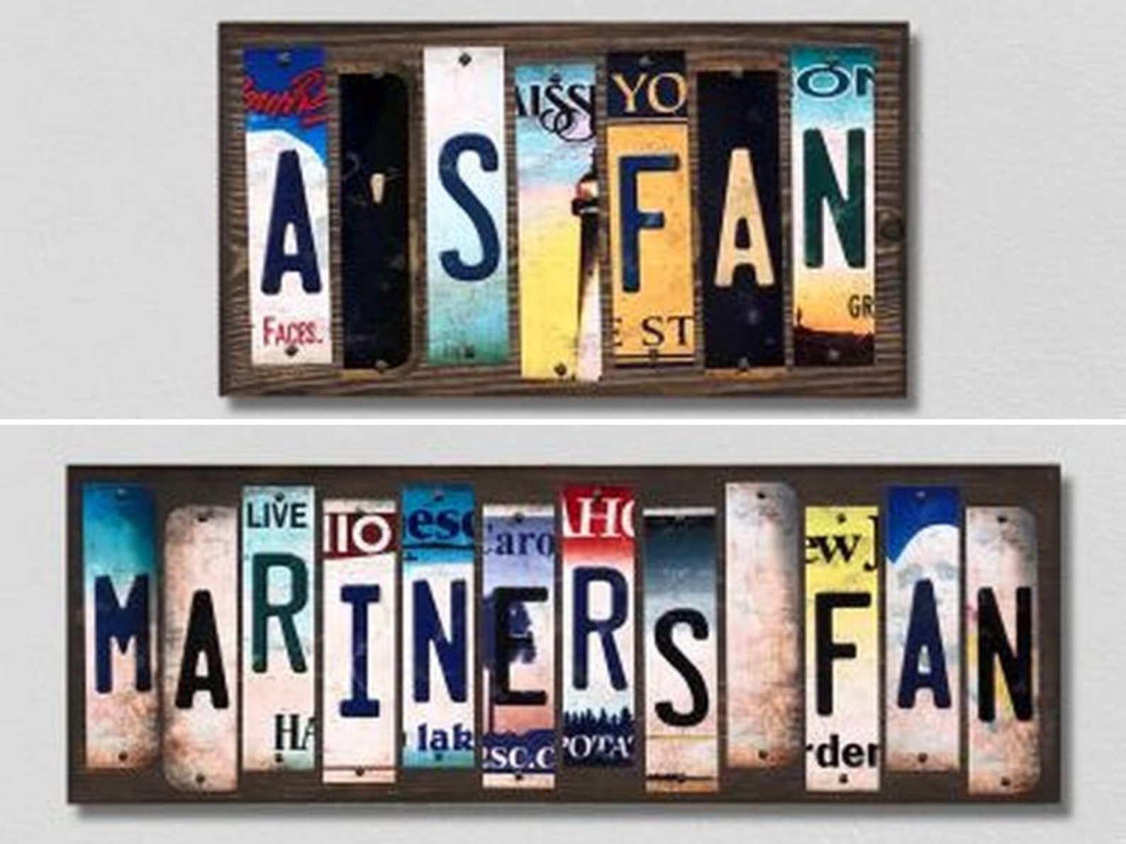 Seattle Mariners Wall Arthandmade Wood Sign W/metal License | Etsy