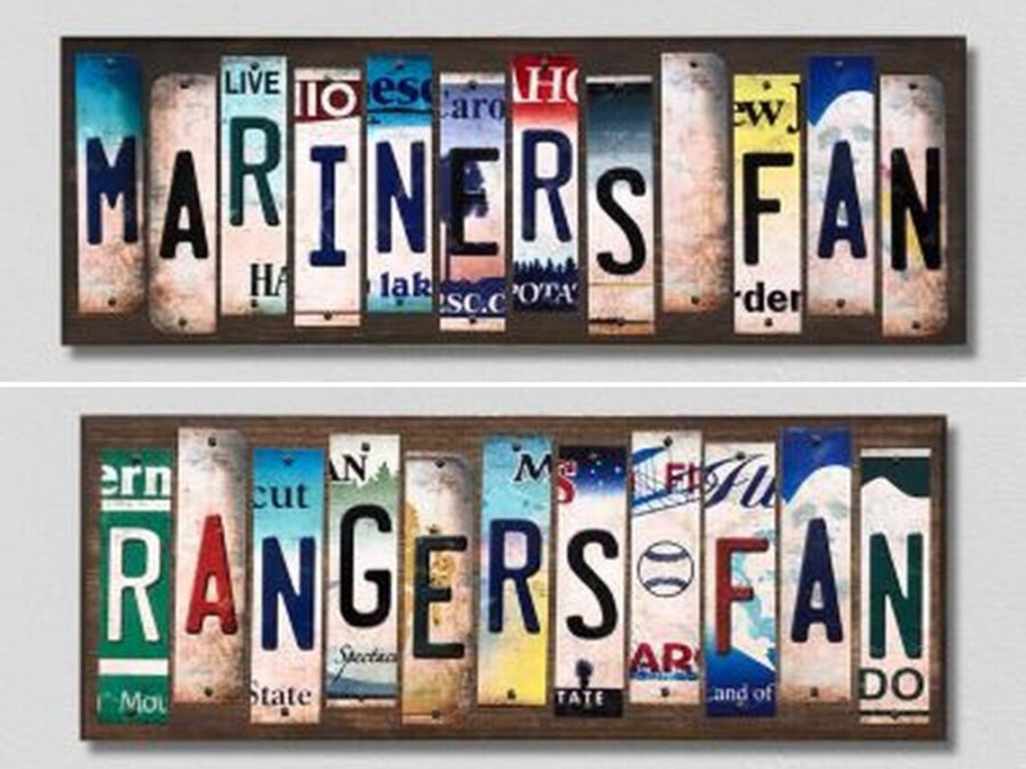 Seattle Mariners Wall Arthandmade Wood Sign W/metal License | Etsy