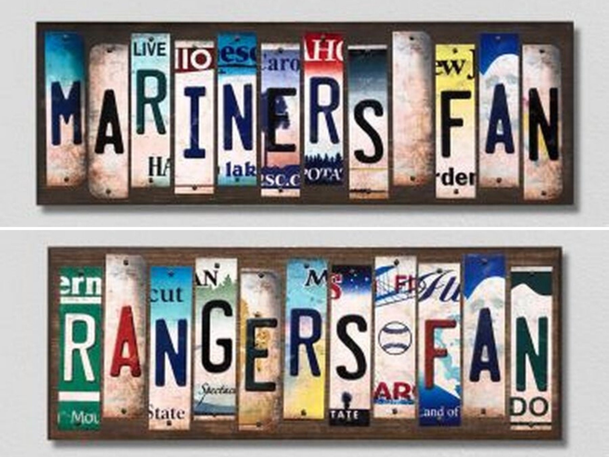 Seattle Mariners Wall Arthandmade Wood Sign W/metal License | Etsy