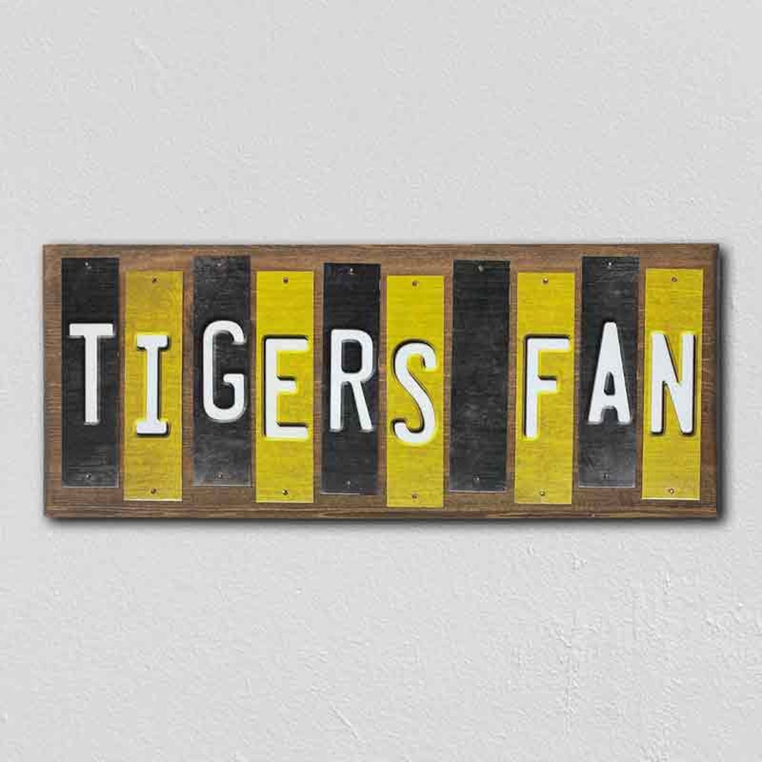 Tigers Fan MO Team Colors College Fun Strips Novelty Wood Sign Custom ...