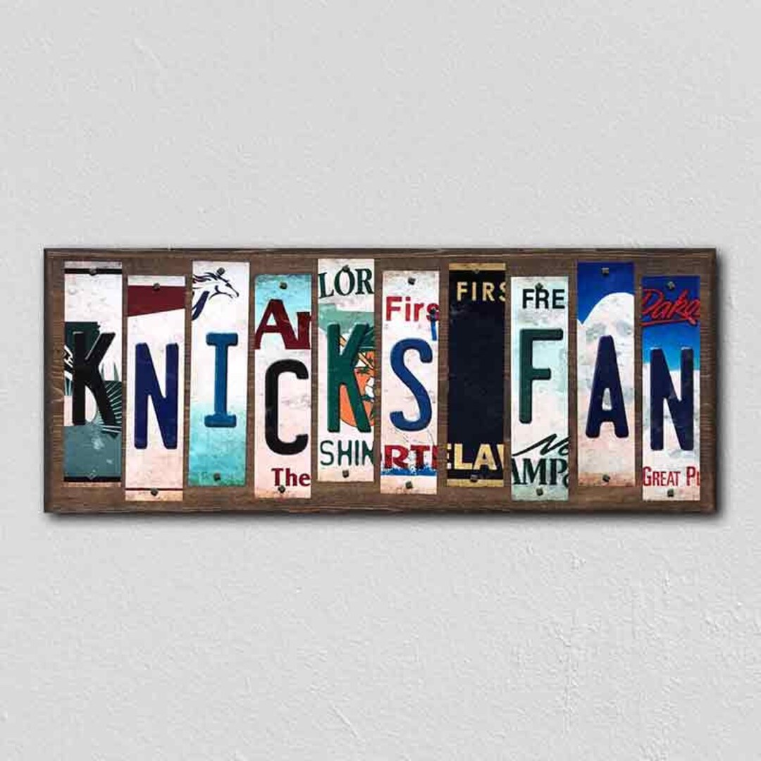 Knicks Fan License Plate Tag Strips Novelty Wood Signs WS-373 Custom ...