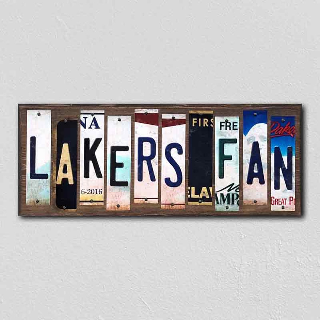 Lakers Fan License Plate Tag Strips Novelty Wood Signs WS-361 Custom ...