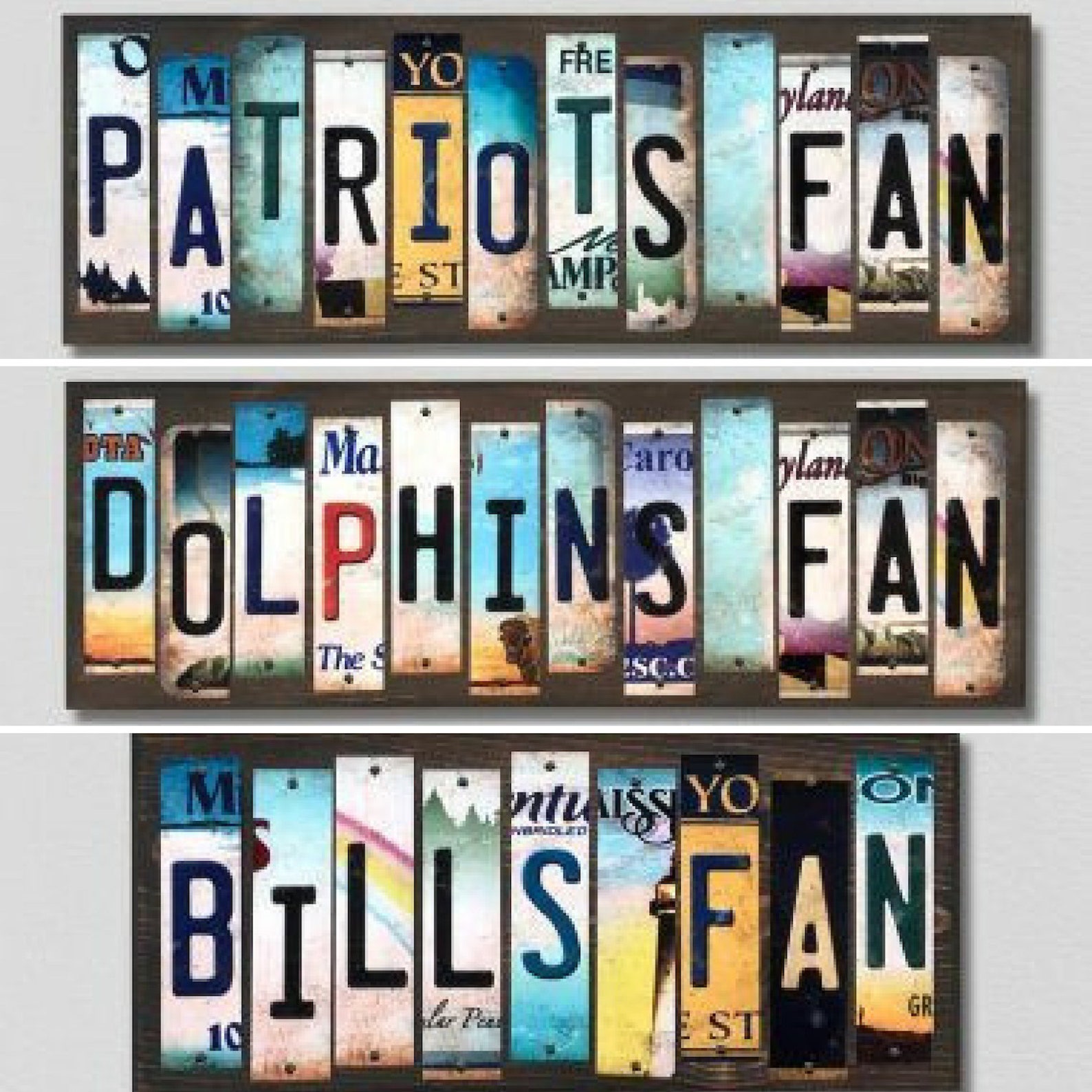 Buffalo Bills Fan Handmade Wood Sign With Metal License Plate - Etsy