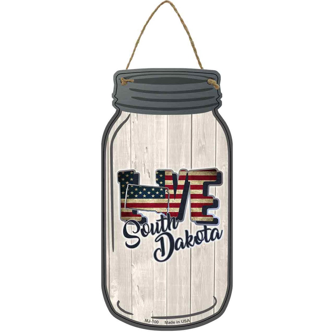 Love South Dakota Silhouette Novelty Metal Mason Jar Sign - Etsy