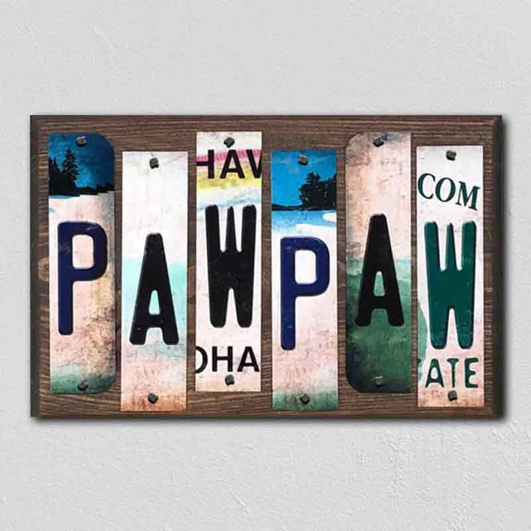 Pawpaw License Plate Tag Strips Novelty Wood Signs Custom Wood - Etsy