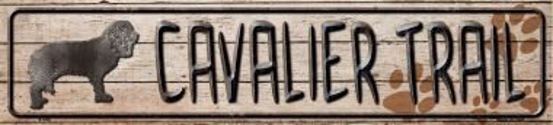 Cavalier Trail Novelty Metal Mini Street Sign Yard Sign Outdoor Decor ...