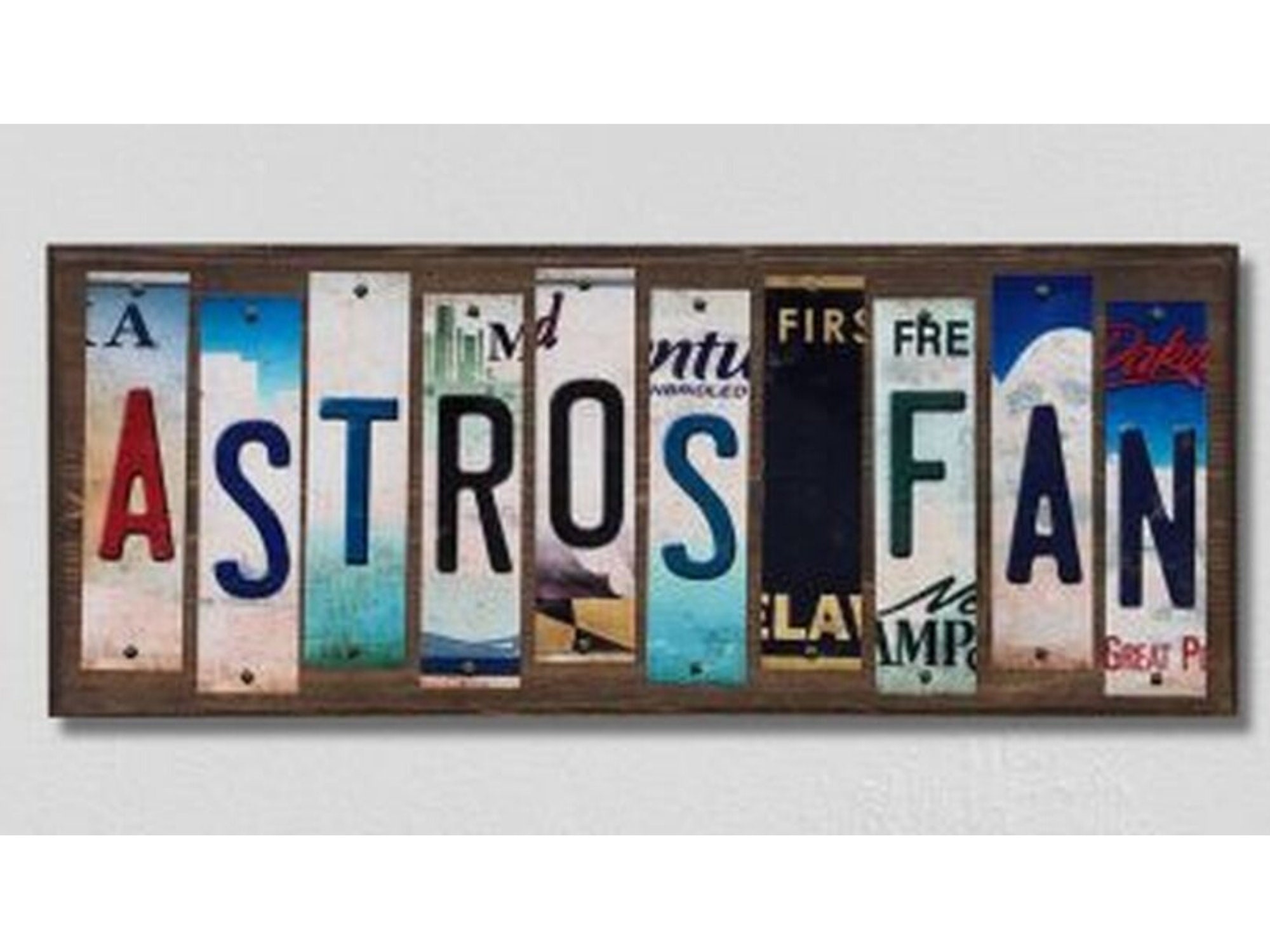 Houston Astros Wall Arthandmade Wood Sign W/metal License - Etsy UK