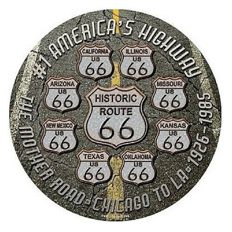 Route 66 Metal Sign - Etsy