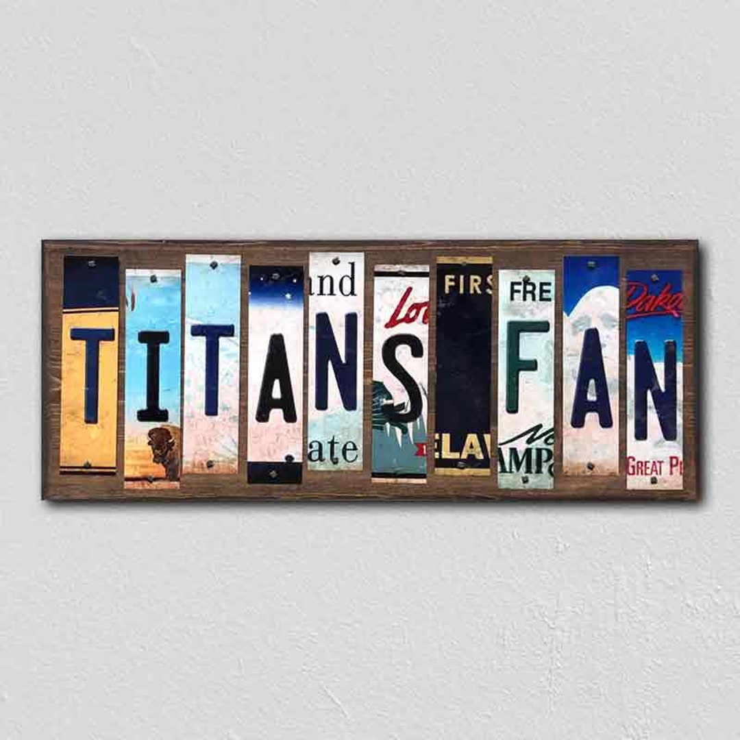 Titans Fan License Plate Tag Strips Novelty Wood Signs WS-352 Custom ...