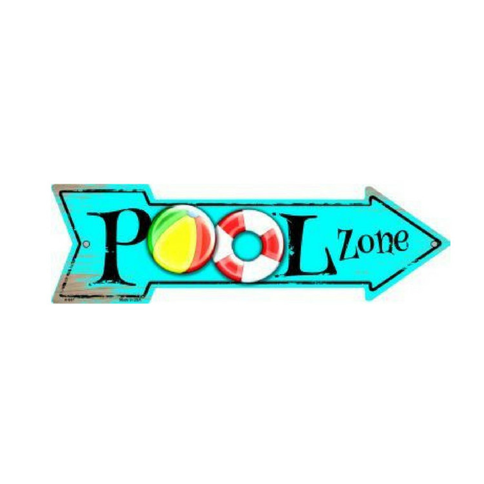 Outdoor/indoor Pool Zone Novelty Metal Arrow Pool Sign Patio | Etsy