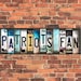 New England Patriots Handmade Wood Sign With Metal License Plate Strips ...