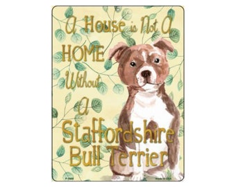 Staffordshire Bull Terrier novelty Sign Dog Pet Gift - Etsy