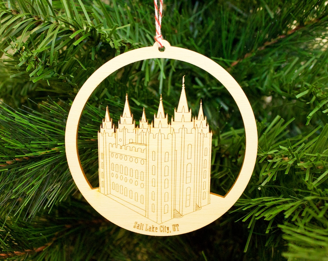 Salt Lake City Temple Ornament Wood Ornament Christmas Ornament - Etsy