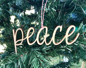 Iridescent Peace Sign Ornament - Etsy