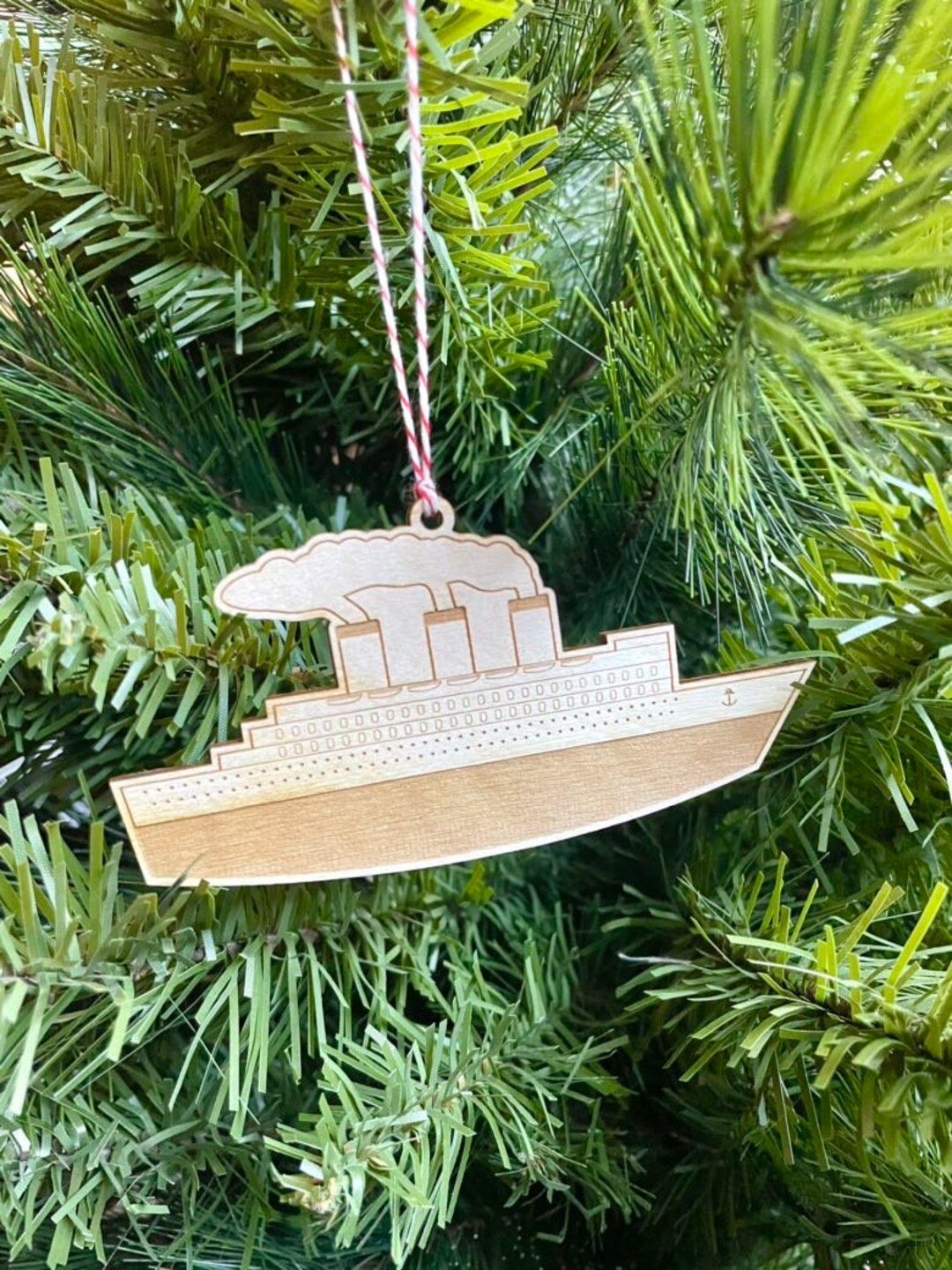 Steamer Ship Ornament - Wood Ornament - Christmas Ornament - Etsy